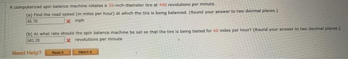 Solved A computerized spin balance machine rotates o | Chegg.com