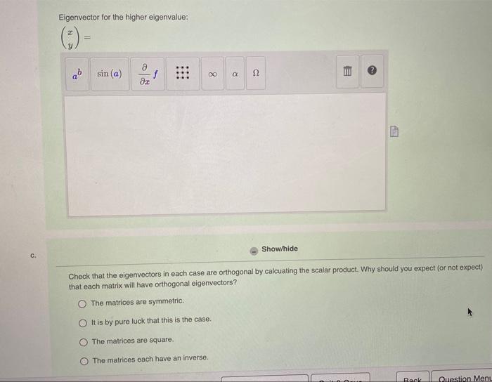 Solved Format: Enter eigenvalues with multiplicity, | Chegg.com