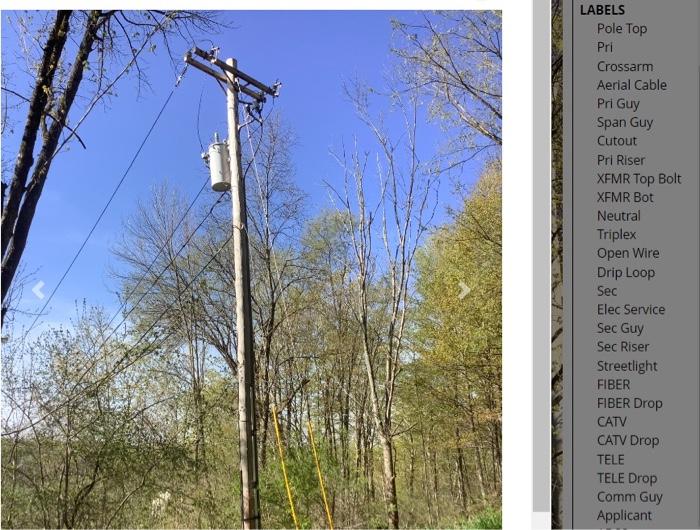 Solved Label the electric utility pole similar to the | Chegg.com
