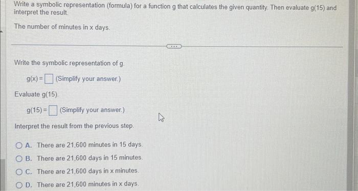 Solved Write a symbolic representation (formula) for a | Chegg.com
