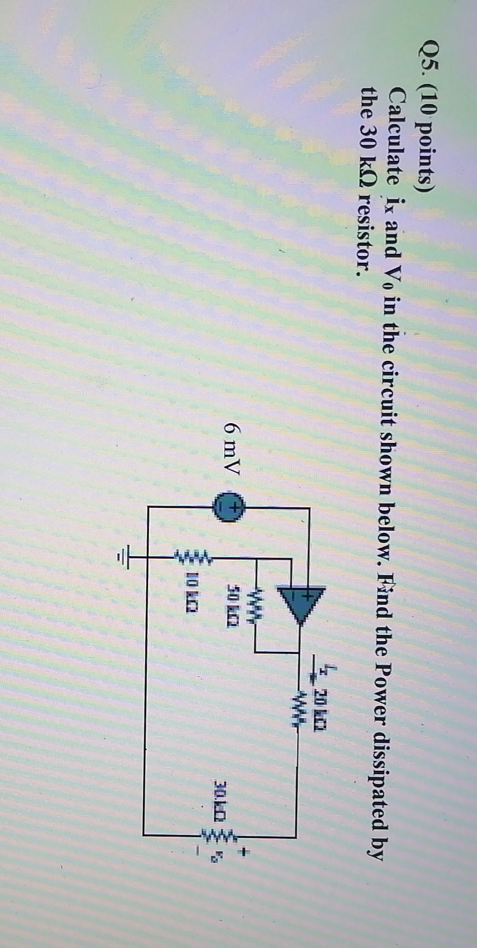 Solved immmmmmmm Q5. (10 points) Calculate ix and Vo in the | Chegg.com