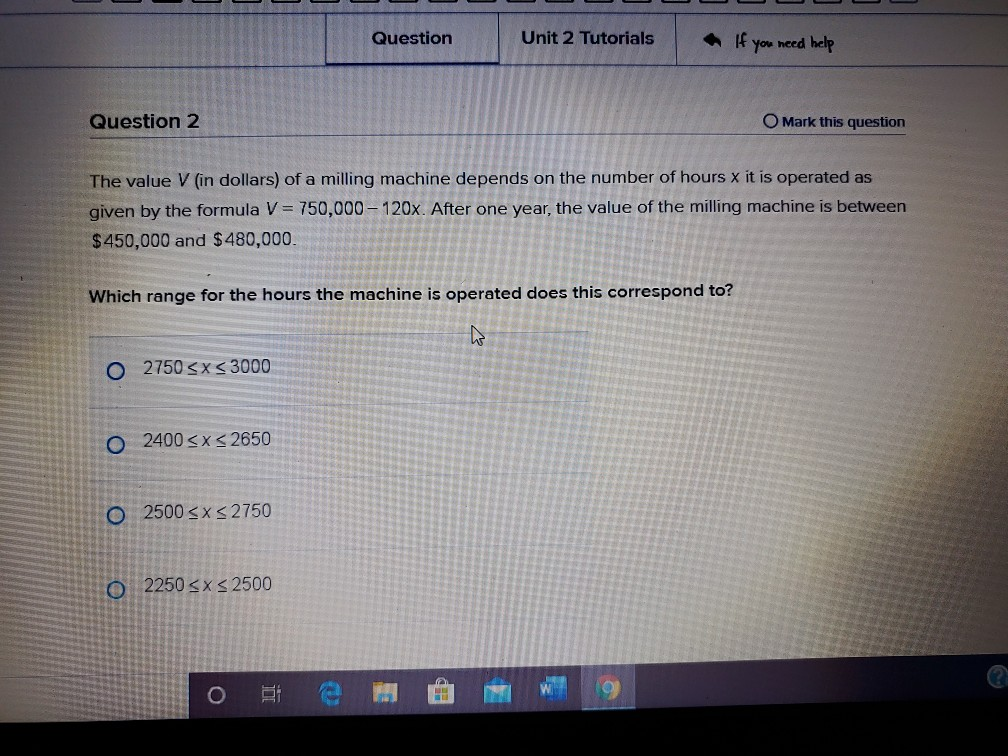Solved Question Unit 2 Tutorials If you need help Question 2 | Chegg.com