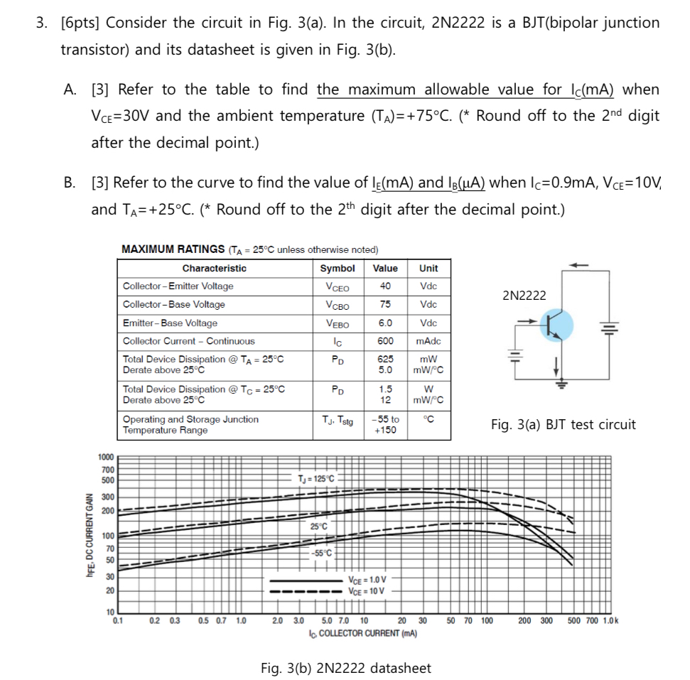 Solved [6pts] ﻿Consider the circuit in Fig. 3(a). ﻿In the | Chegg.com