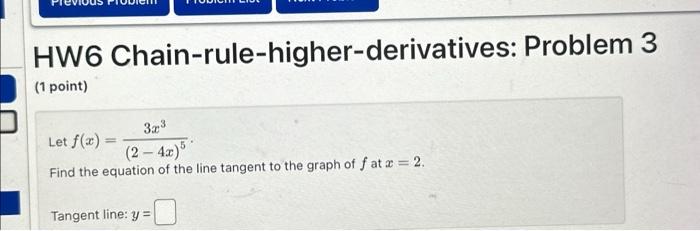 Solved HW6 Chain-rule-higher-derivatives: Problem 3 (1 | Chegg.com