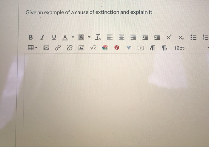 Solved Give an example of a cause of extinction and explain | Chegg.com