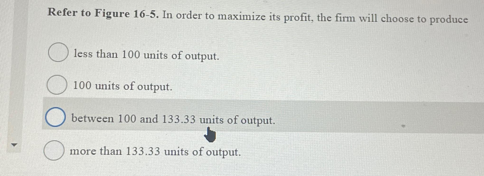 Solved Refer to Figure 16-5. ﻿In order to maximize its | Chegg.com