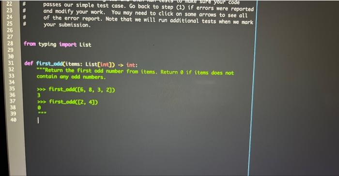 [Solved]: passes our simple test case. Go back to step (1)