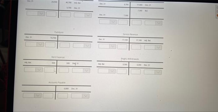 T-accounts have been opened using the balances from | Chegg.com