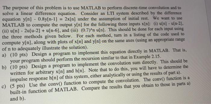please solve problem with out matlab. explanation | Chegg.com