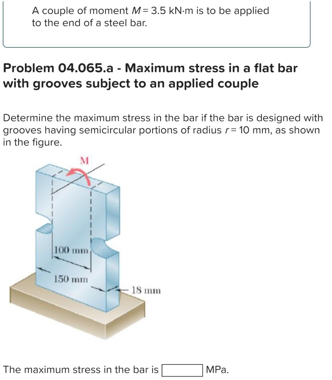 Solved A couple of moment M=3.5kN⋅m is to be applied to the | Chegg.com