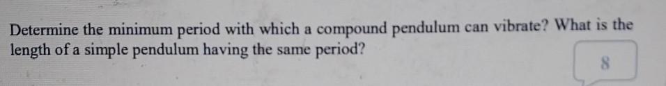 Solved Determine the minimum period with which a compound | Chegg.com