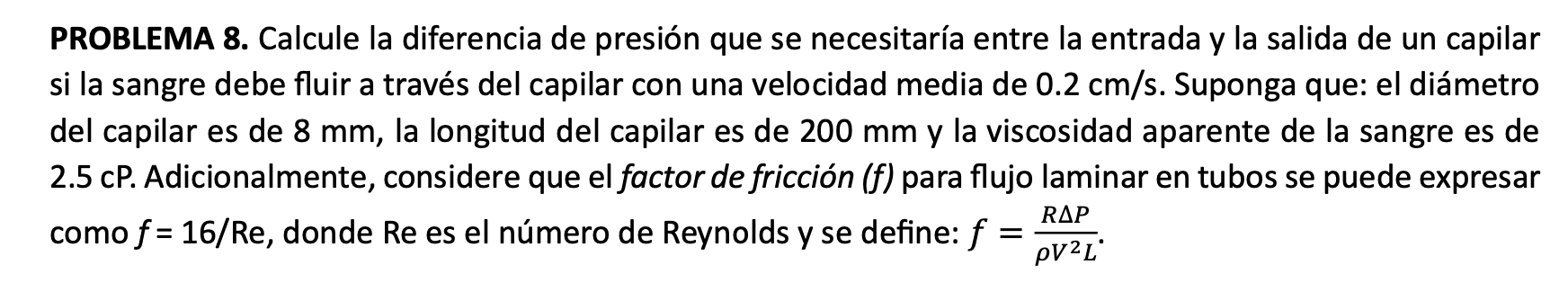Solved PROBLEMA 8. ﻿Calcule la diferencia de presión que se | Chegg.com
