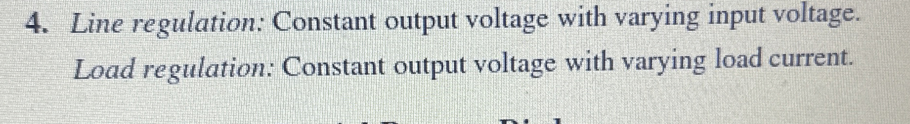 Solved Line regulation: Constant output voltage with varying | Chegg.com