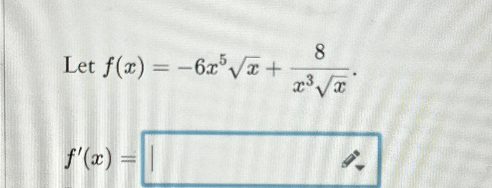 Solved Let f(x)=-6x5x2+8x3x2.Find the derivative | Chegg.com