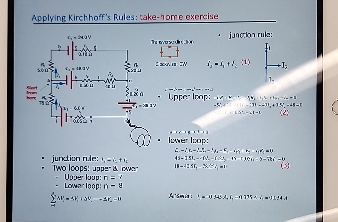 Solved Applying Kirchhoff's Rules: take-home | Chegg.com