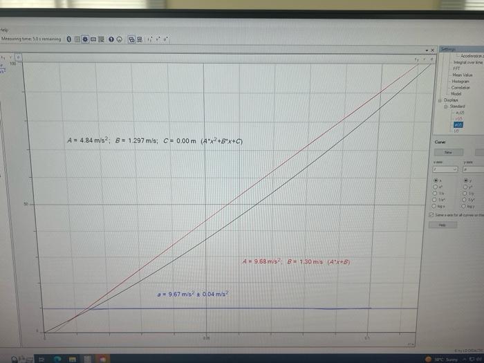 Solved 100 A=4.84 ms2;B=1.297 m/s;C=0.00 m(A∗x2+B×x+C) 52. | Chegg.com