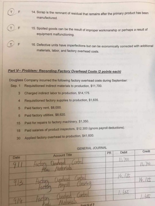 Part -Multiple Choice (3 Points each) 1. For | Chegg.com