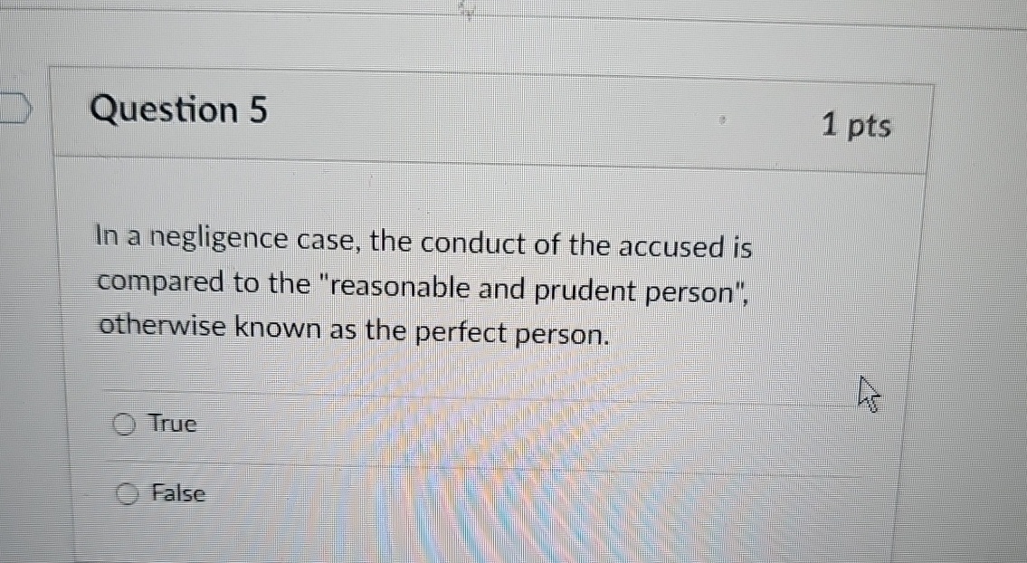Solved Question 51 ﻿ptsIn a negligence case, the conduct of | Chegg.com