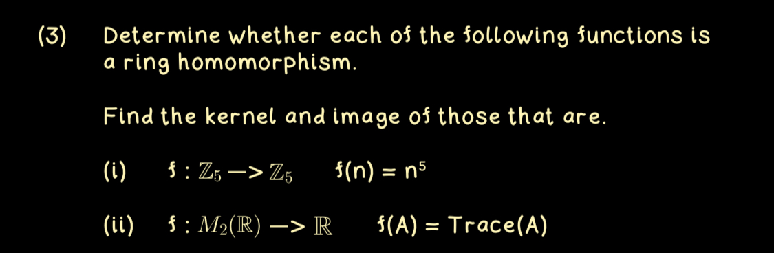 Solved (3) ﻿Determine whether each of the following | Chegg.com