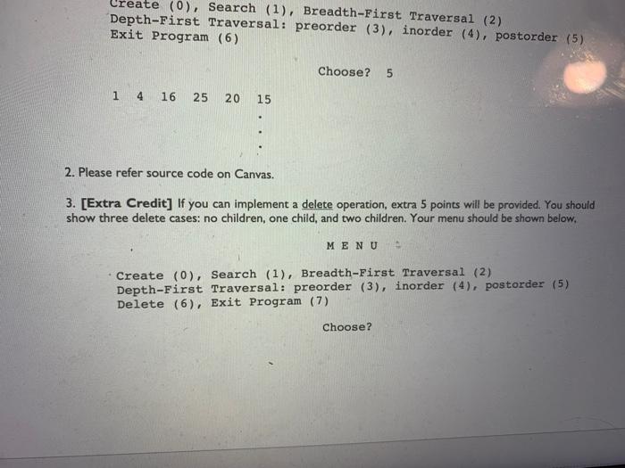 Solved 1. Write a program to build a binary tree from a | Chegg.com