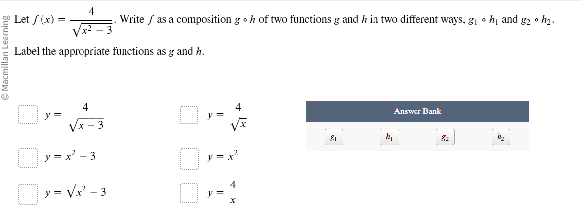 Solved Let f(x)=4x2-32. Write f as a composition g@h of | Chegg.com Solved Let f(x)=4x2-32. Write f as a composition g@h of | Chegg.com