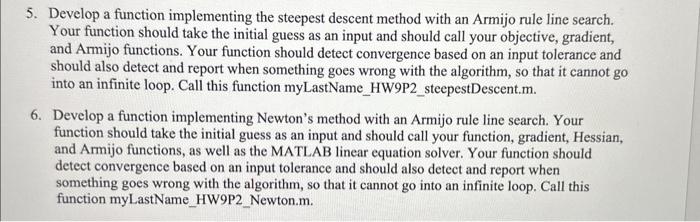 Solved Develop a function implementing the steepest descent | Chegg.com