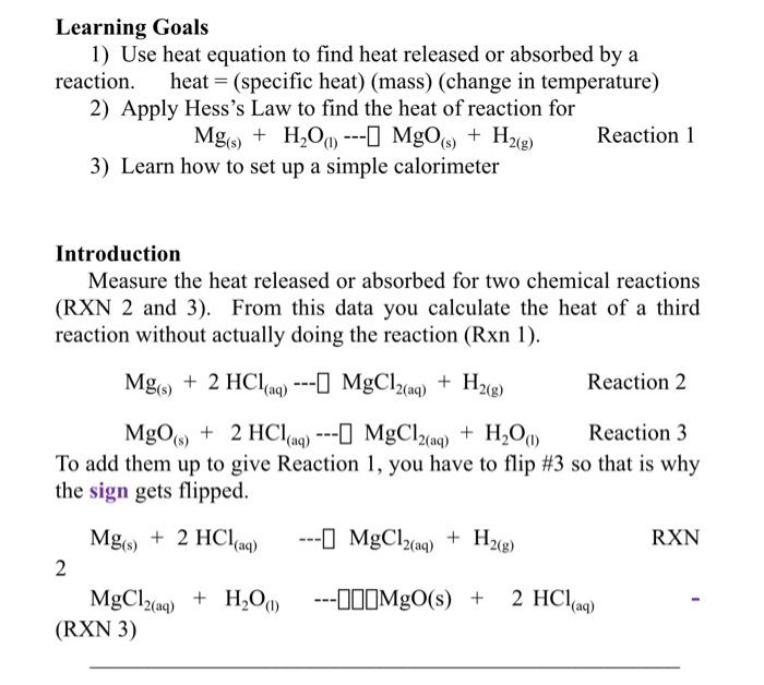Solved Learning Goals 1) Use heat equation to find heat | Chegg.com