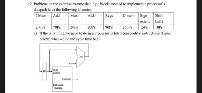 Solved 12 Problems In The Exercise Assume That Logic Blocks 