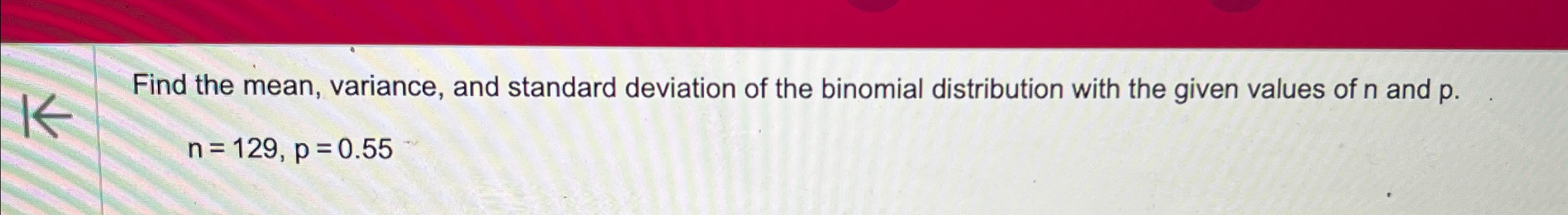 Solved Find the mean, variance, and standard deviation of | Chegg.com