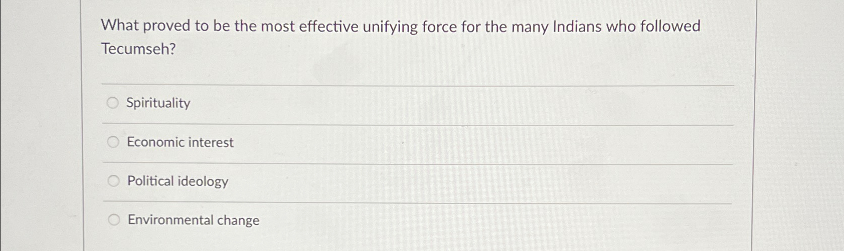 Solved What proved to be the most effective unifying force | Chegg.com