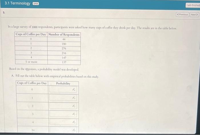 Solved In a large survey of 1000 respondents, participants | Chegg.com