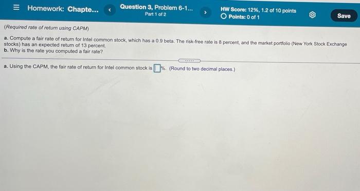 Solved Part 1 of 2 Homework: Chapte... Question 3, Problem | Chegg.com Solved Part 1 of 2 Homework: Chapte... Question 3, Problem | Chegg.com
