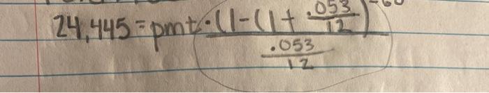 Solved 24,445=pmt⋅12.053(1−(1+12.053)What is the growth | Chegg.com
