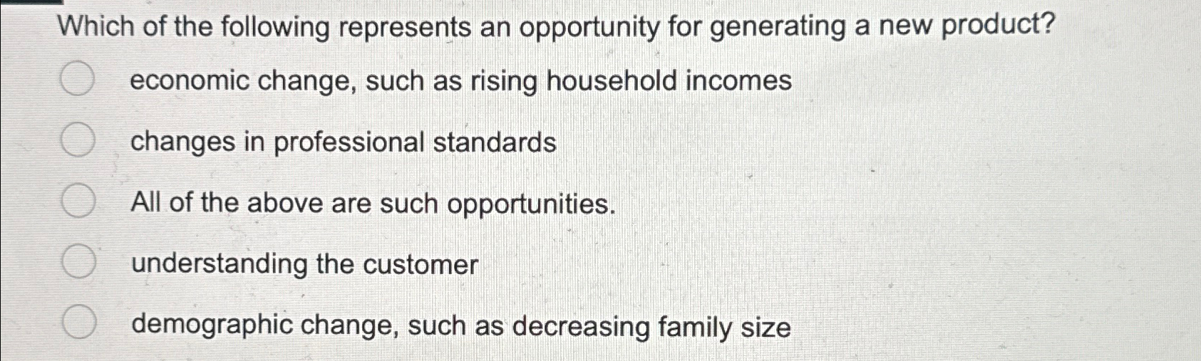 Solved Which of the following represents an opportunity for | Chegg.com