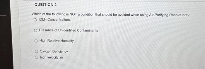 Solved Which of the following is NOT a condition that should | Chegg.com