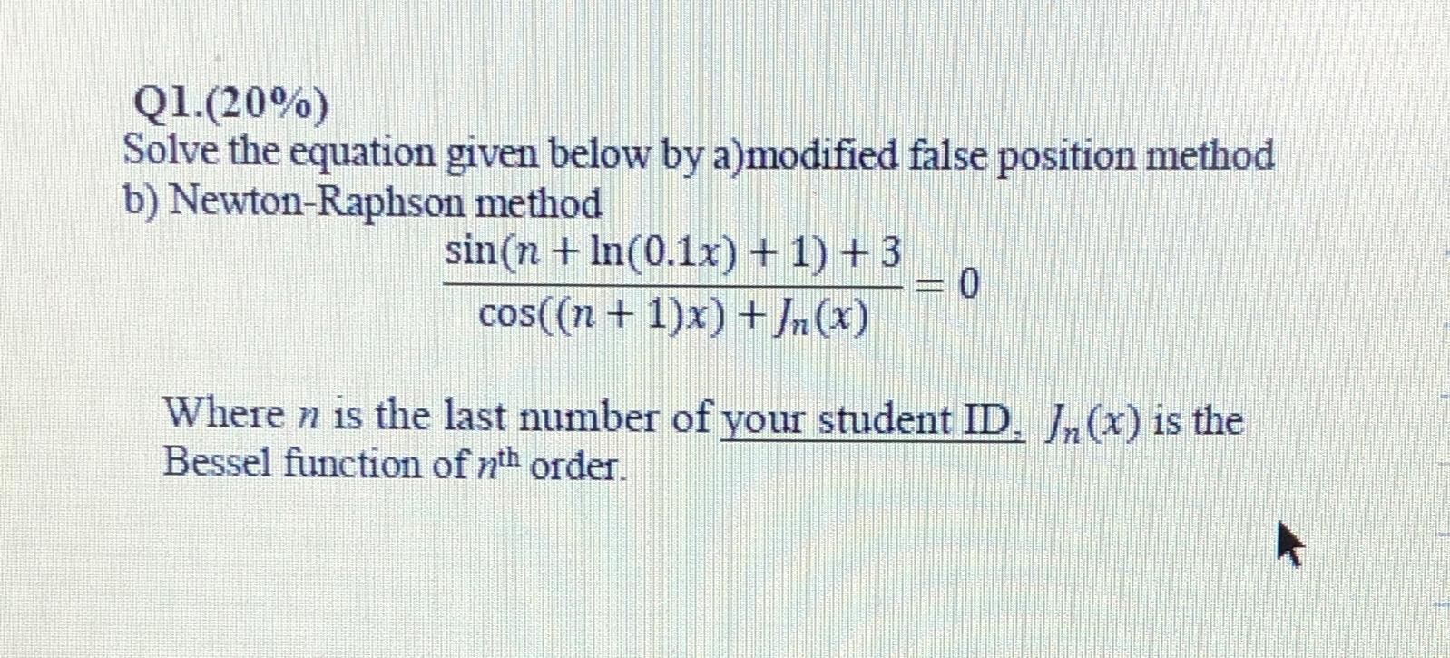Solved Q1. (20%)Solve the equation given below by a)modified | Chegg.com