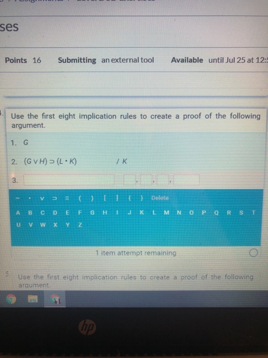 Solved ses Points 16 Submitting an external tool Available | Chegg.com