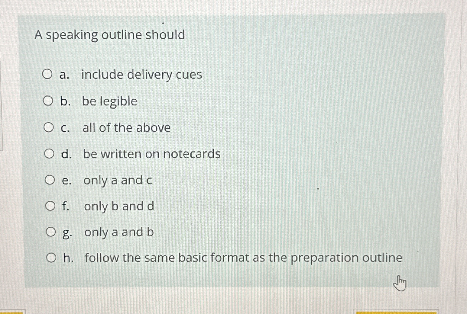 Solved A speaking outline shoulda. ﻿include delivery cuesb. | Chegg.com