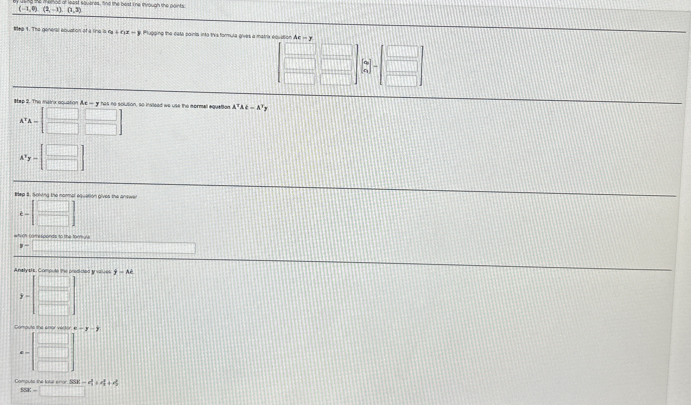 Solved (2,-1),(1,3)ATA=|1|ATy=||stop 2. ﻿Solvina tha nombi | Chegg.com