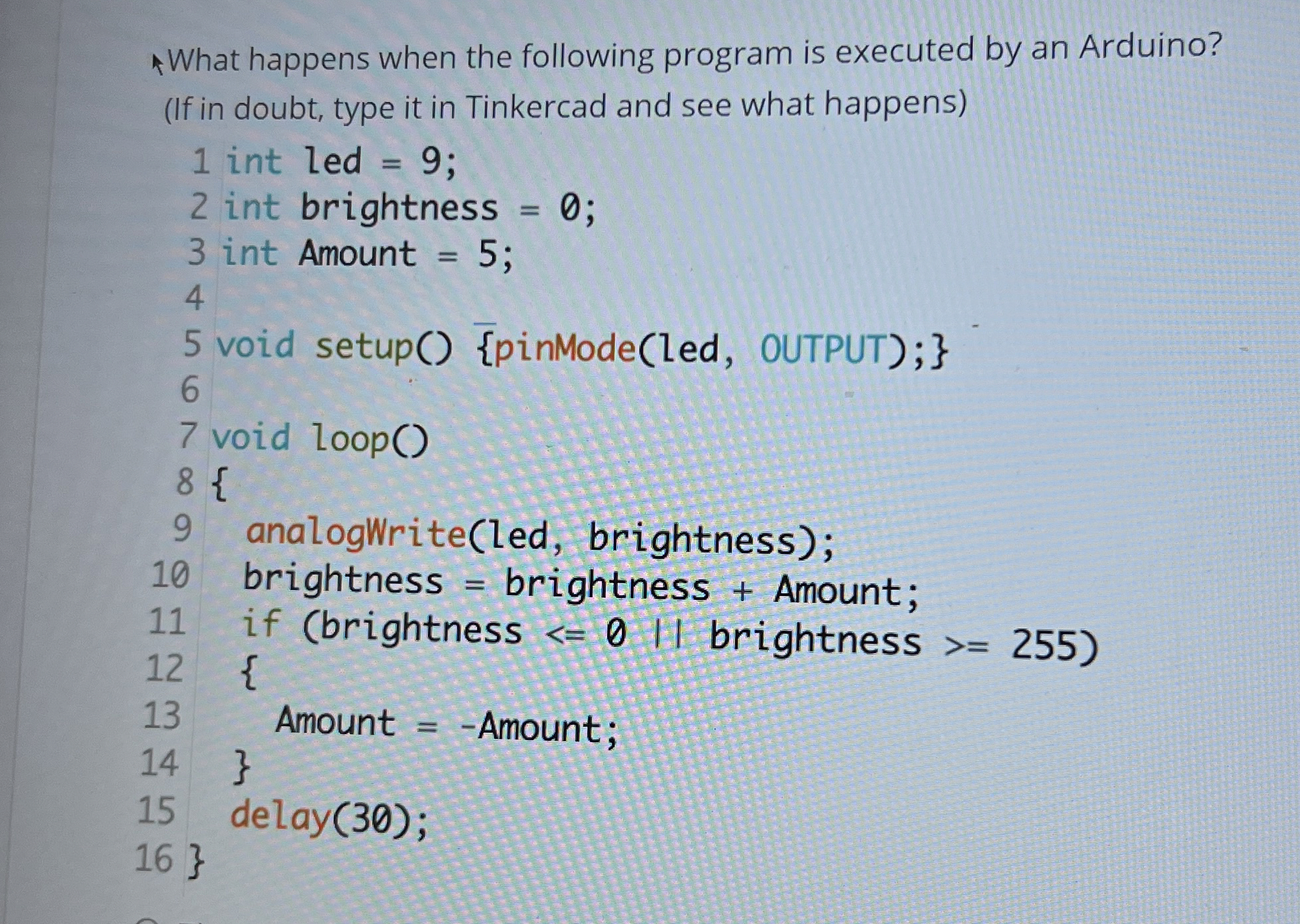 Solved What happens when the following program is executed | Chegg.com