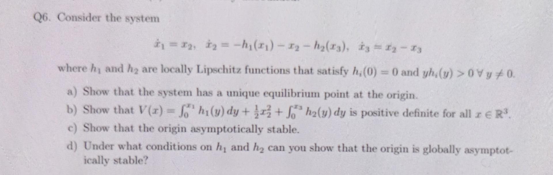 Solved Q6. Consider the system | Chegg.com