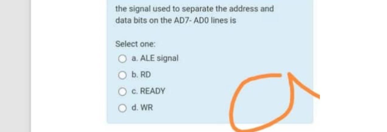 Solved the signal used to separate the address and data bits | Chegg.com