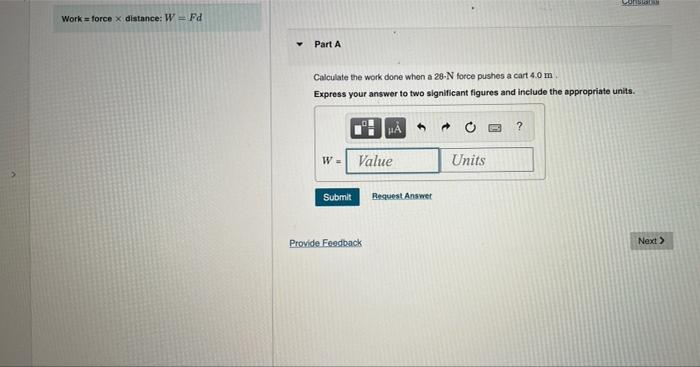 Solved LO Workforce x distance: WFd Part A Calculate the | Chegg.com