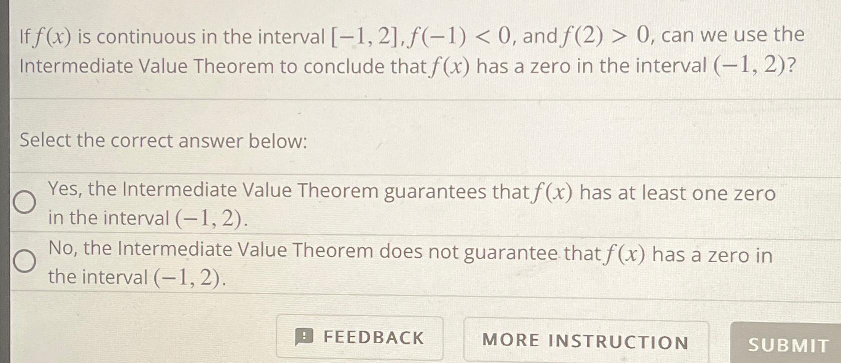Solved If f(x) ﻿is continuous in the interval | Chegg.com