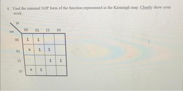 Solved a 3. Find the minimal POS form for the function | Chegg.com