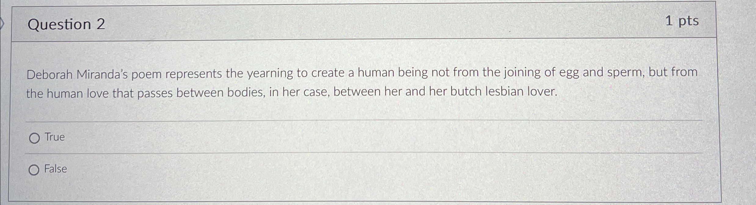 Solved Question 21 ﻿ptsDeborah Miranda's poem represents the | Chegg.com