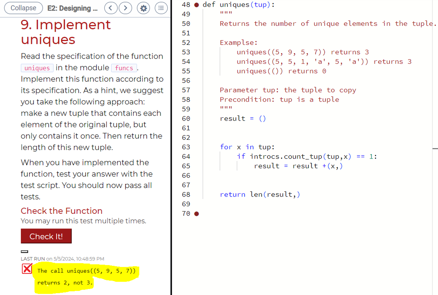 Solved I need help writing a python code that returns the | Chegg.com