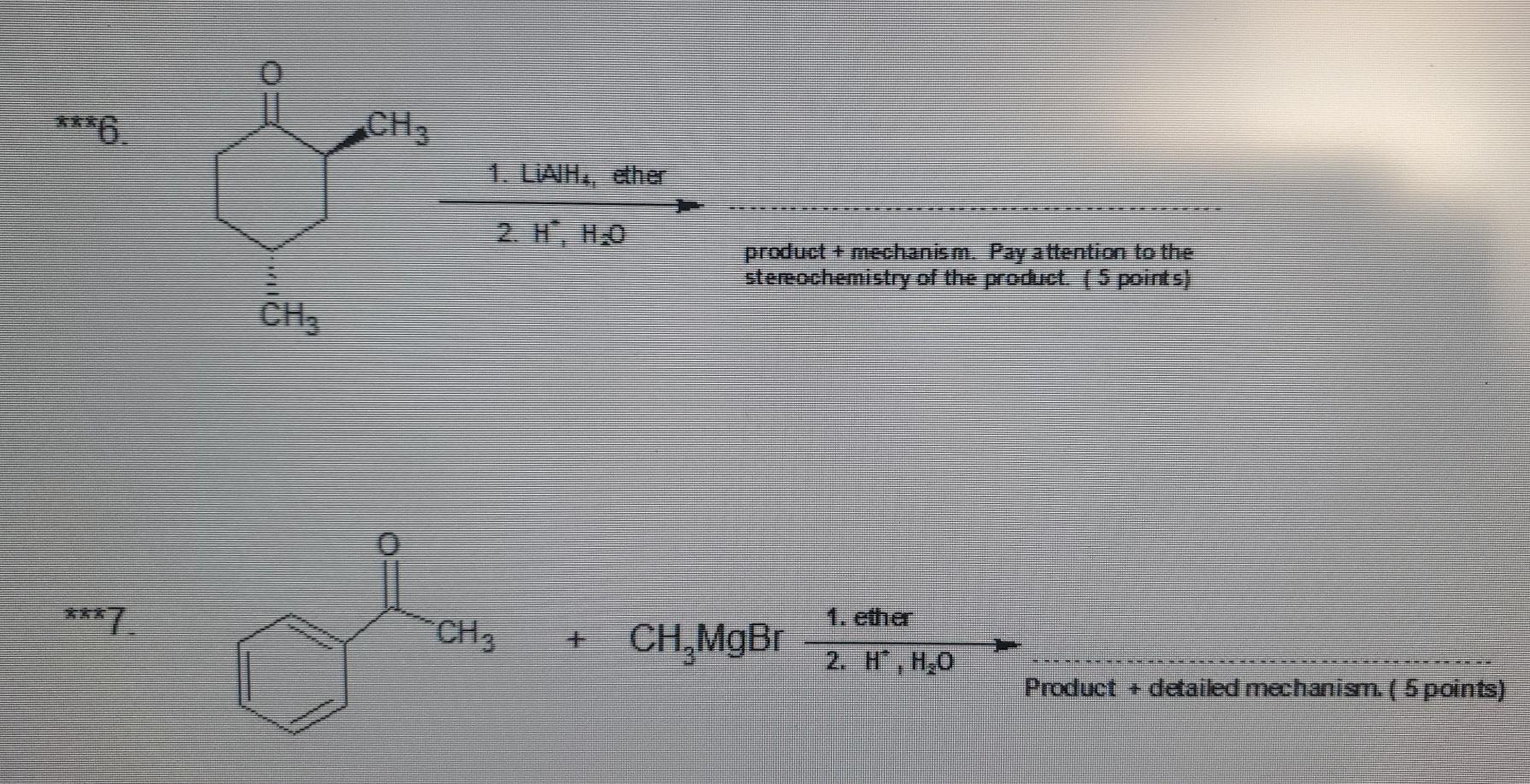 Solved CH: 1. LiAlH., ether 2. H*, H.0 product + mechanism. | Chegg.com