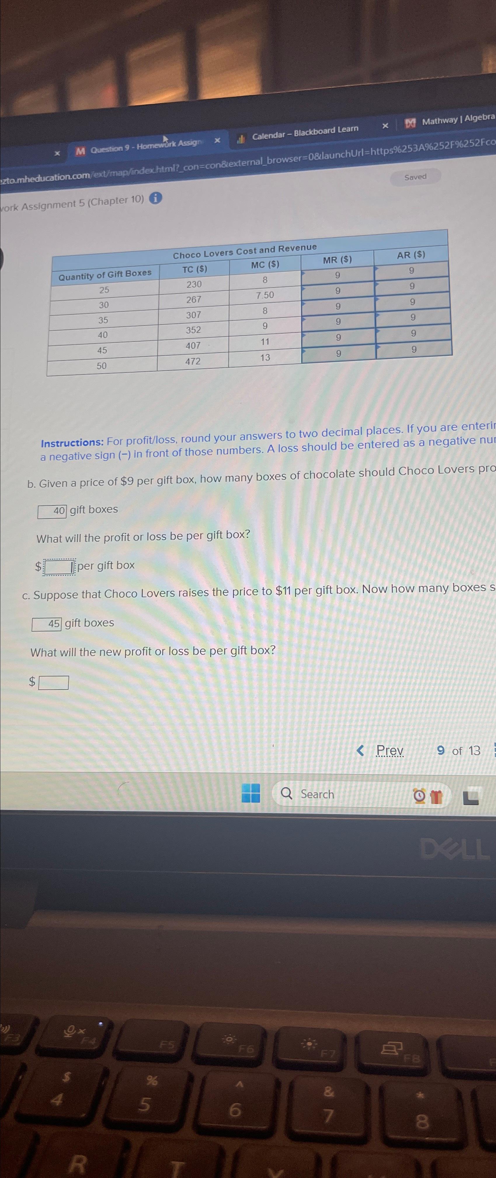 Solved xCalendar - ﻿Blackboard LearnMathway | ﻿Algebrrork | Chegg.com