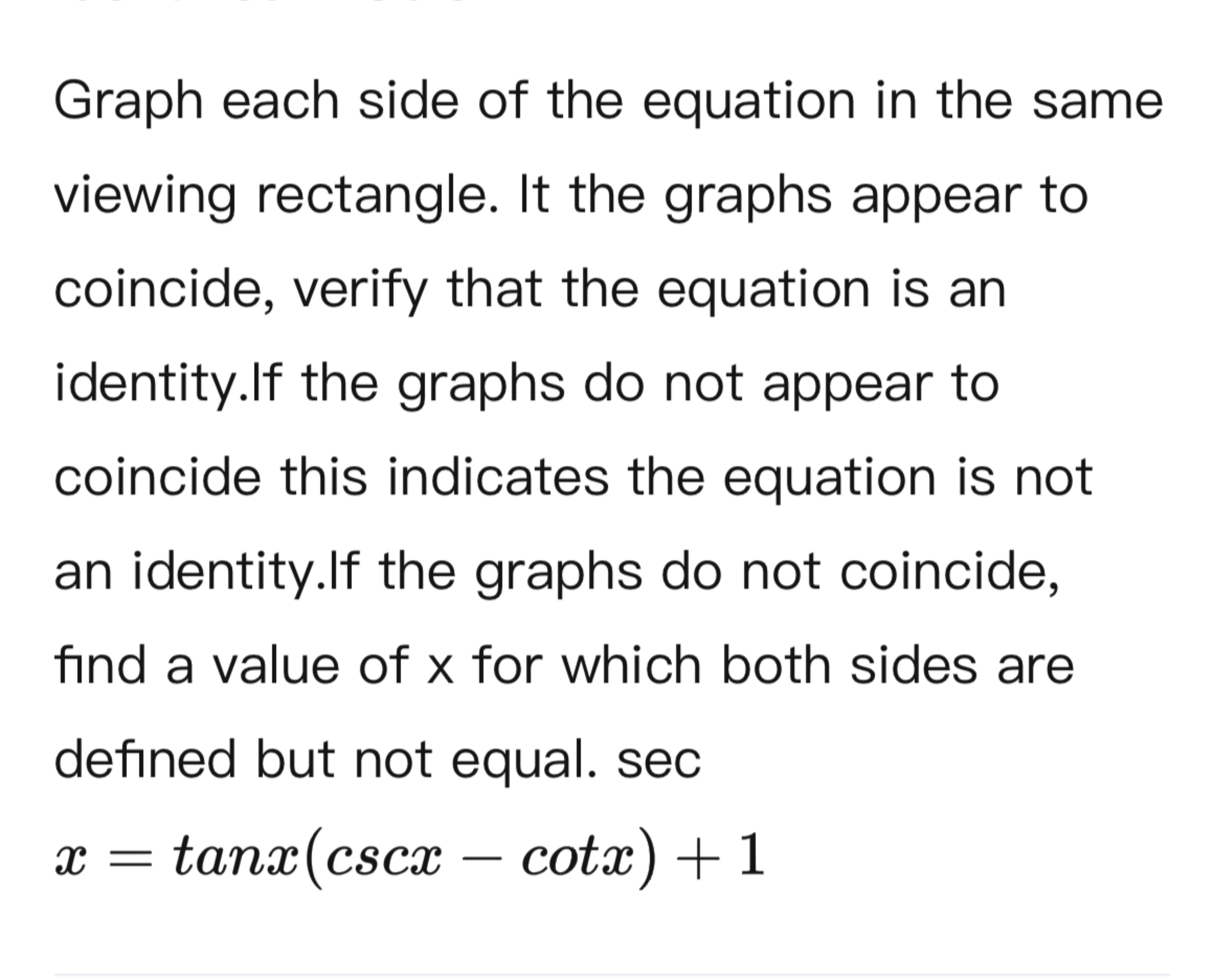 Solved Graph each side of the equation in the sameviewing | Chegg.com